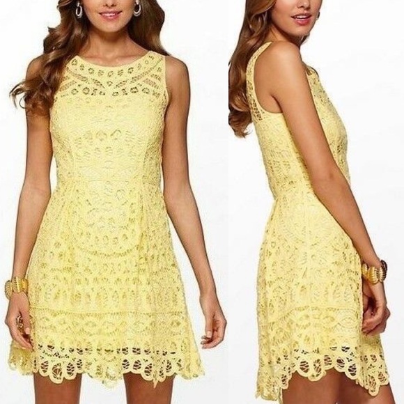Lilly Pulitzer | Dresses | Lilly Pulitzer Foley Starfruit Yellow Batt ...